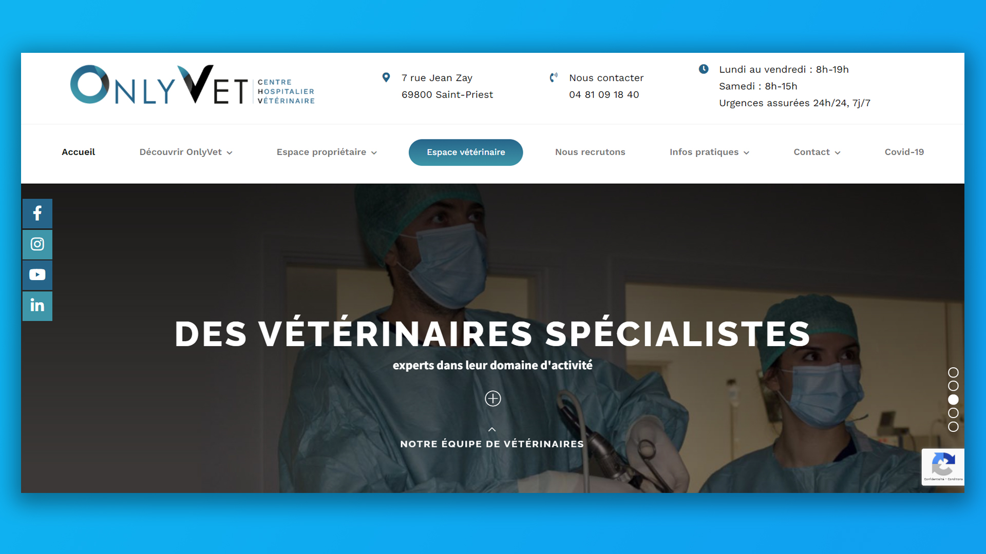 OnlyVet, Centre Hospitalier Vétérinaire à Saint-Priest près de Lyon